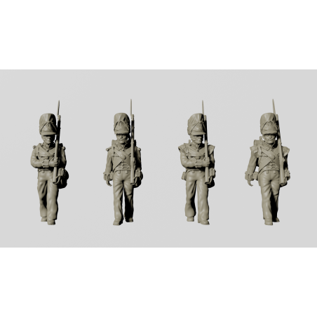 British Line Infantry,Covered Shako (centre and Flanks)