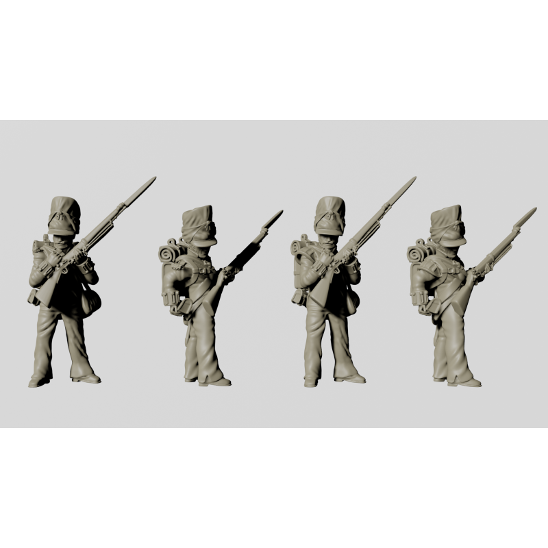 British Line Infantry,Covered Shako (centre and Flanks)