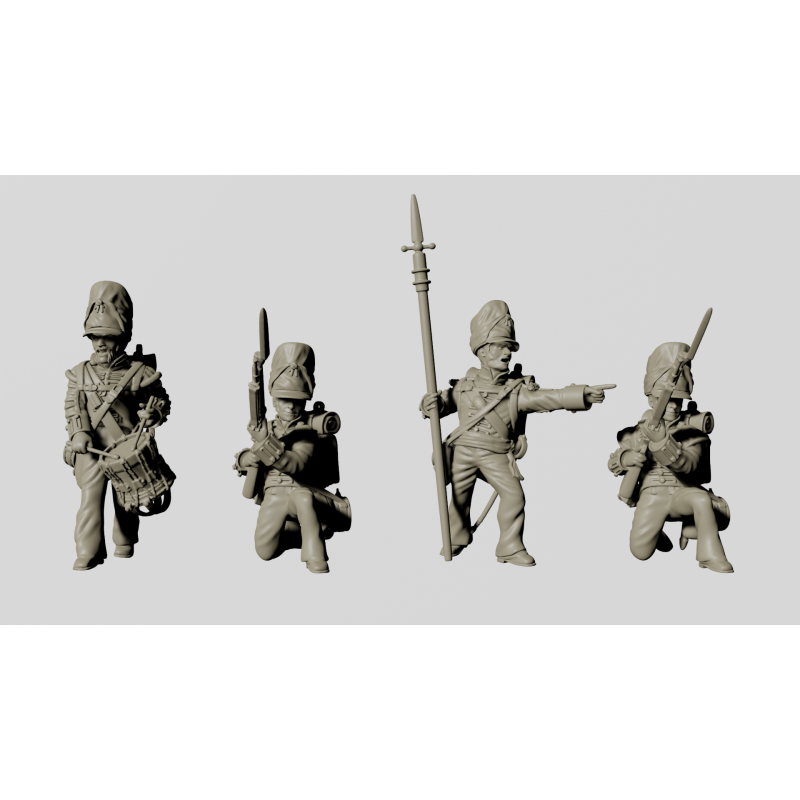 British Line Infantry,Covered Shako (centre and Flanks)