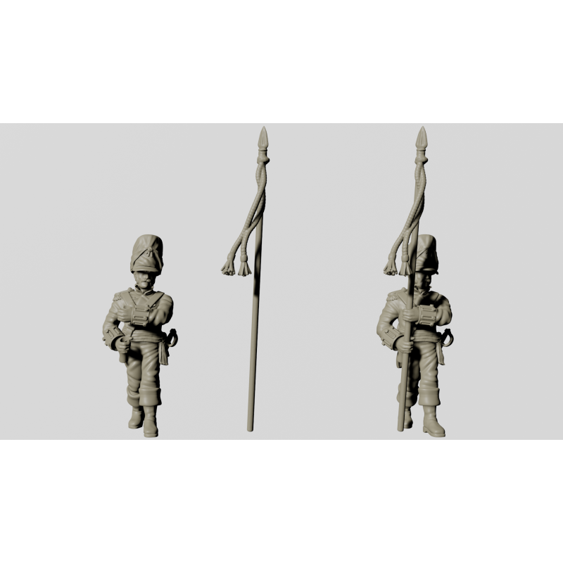 British Line Infantry,Covered Shako (centre and Flanks)