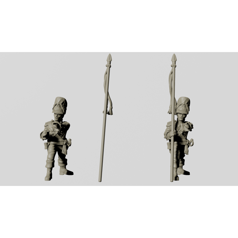 British Line Infantry,Covered Shako (centre and Flanks)