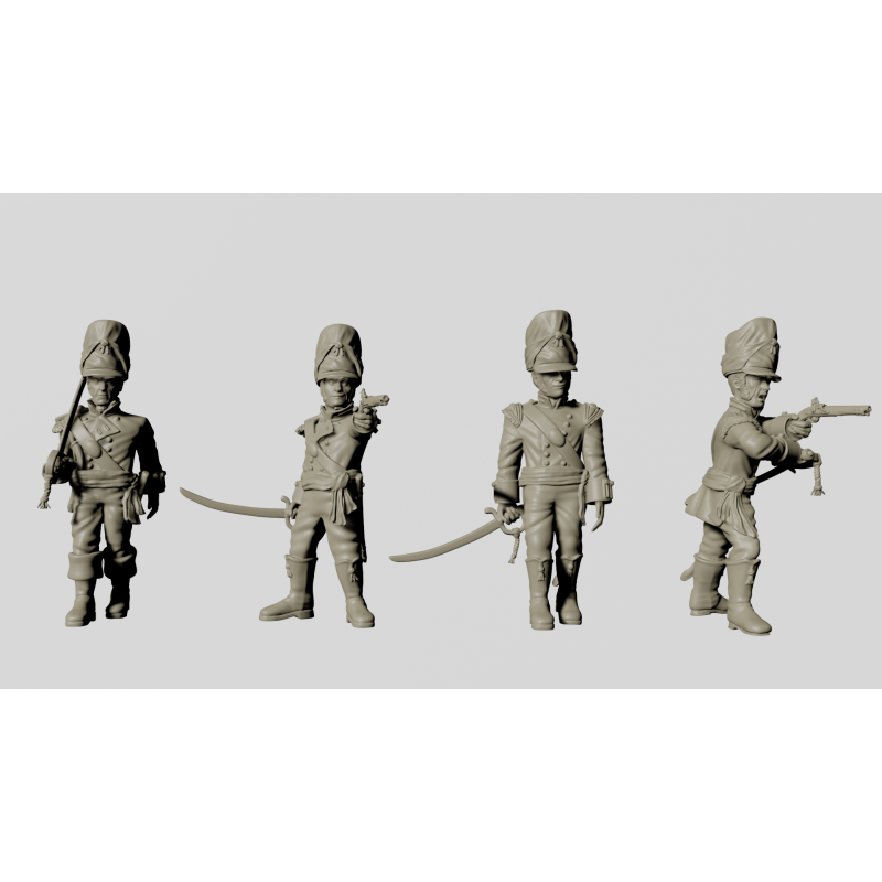 British Line Infantry,Covered Shako (centre and Flanks)